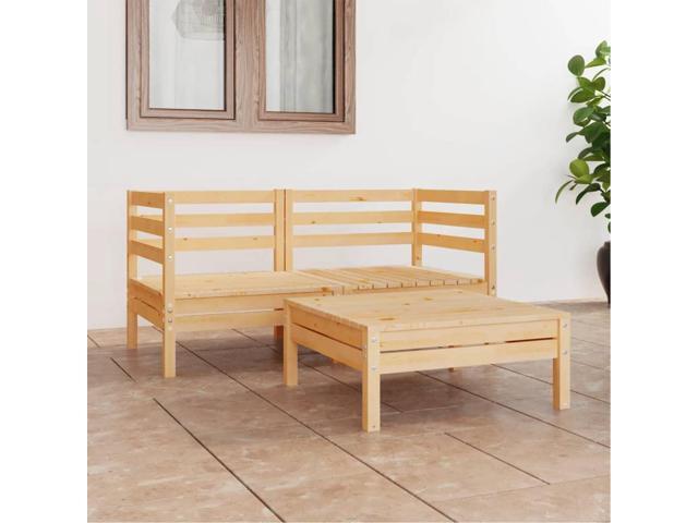Click here for vidaXL Garden Lounge Set Natural Wood Solid pine w... prices