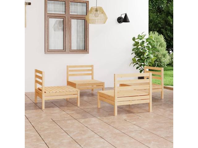 Click here for vidaXL Garden Lounge Set Pine Solid Pinewood Mediu... prices