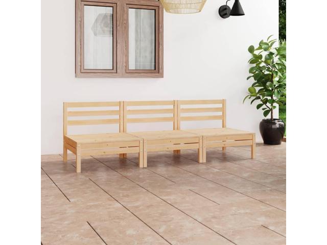 Click here for vidaXL Garden Lounge Set Natural Solid Pine Wood M... prices