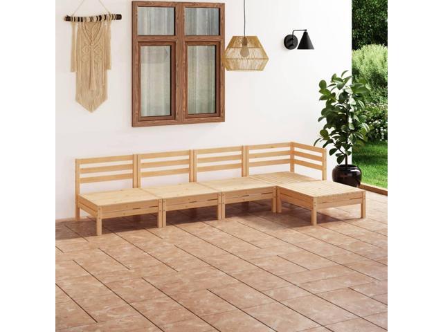 Click here for vidaXL Garden Lounge Set Natural Pine Solid Pine W... prices