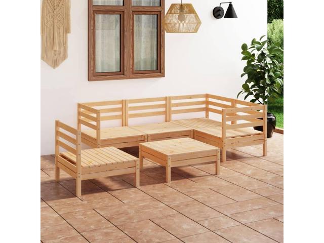 Click here for vidaXL Garden Lounge Set Natural Wood Solid Pinewo... prices