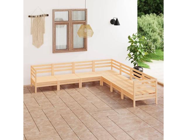 Click here for vidaXL Garden Lounge Set Natural wood Solid pine w... prices