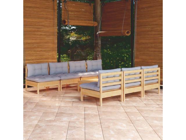 Click here for vidaXL Solid Pinewood Patio Lounge Set 8 Piece wit... prices