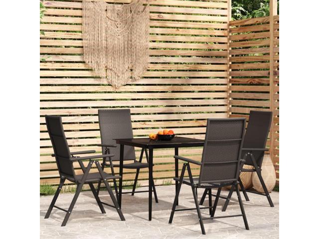 Click here for vidaXL Garden Dining Set Black prices