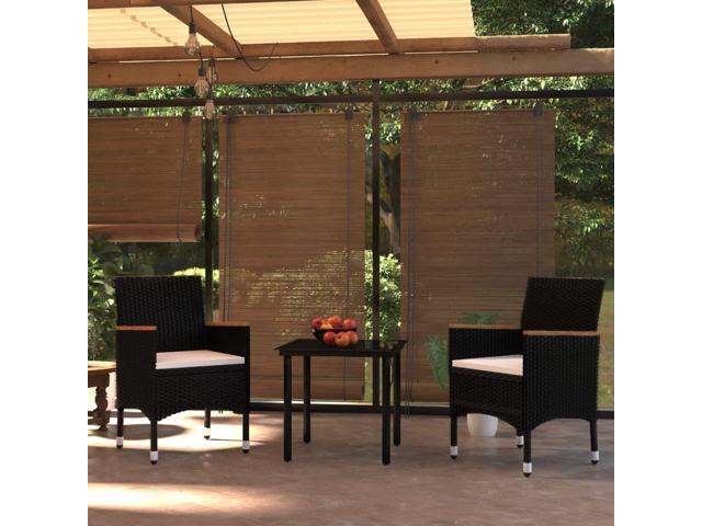 Click here for vidaXL Garden Dining Set Black prices