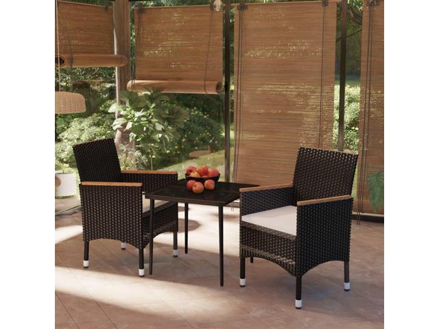 Click here for vidaXL Garden Dining Set Black prices