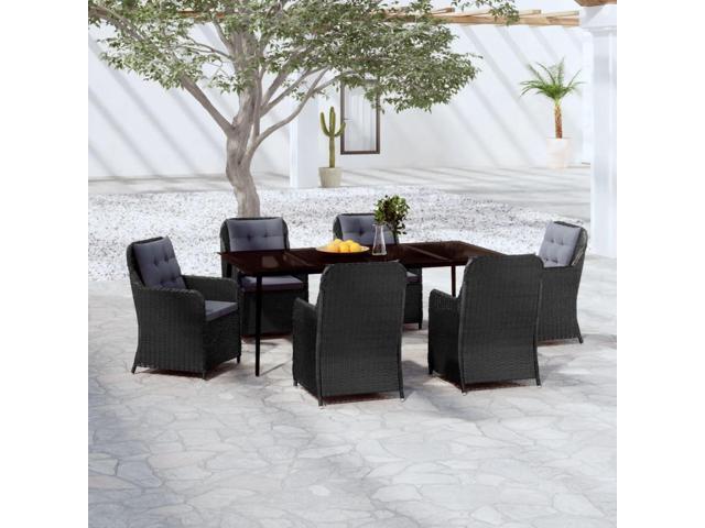 Click here for vidaXL Garden Dining Set Black prices