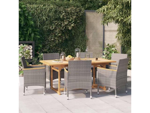 Click here for vidaXL Patio Dining Set Set of 6 Gray prices