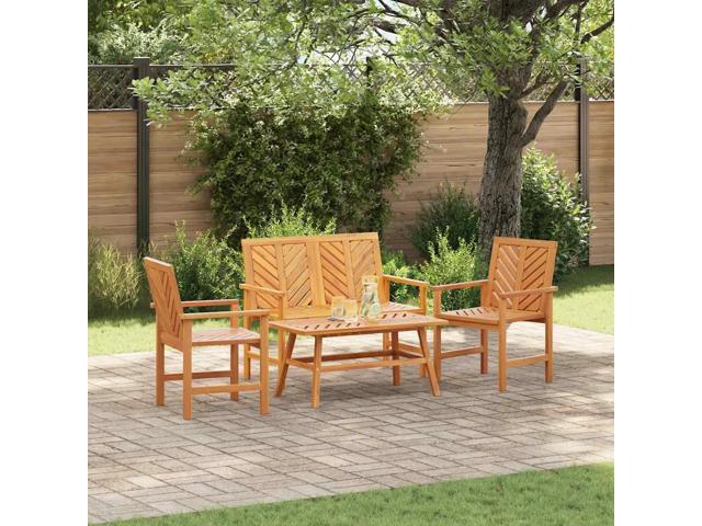 Click here for vidaXL Garden Lounge Set 4 pcs Brown Solid Acacia... prices