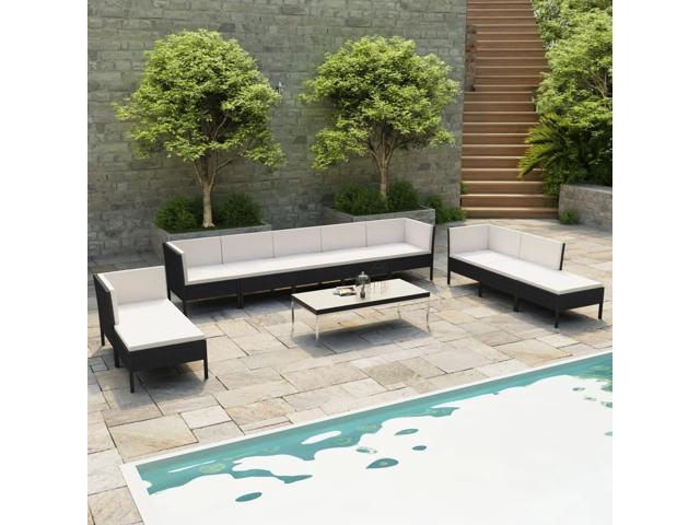Click here for vidaXL Garden Furniture Set Black  Cream White prices