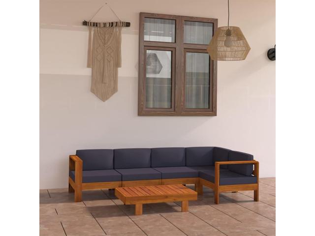 Click here for vidaXL Wooden Lounge Set Dark grey Solid acacia wo... prices