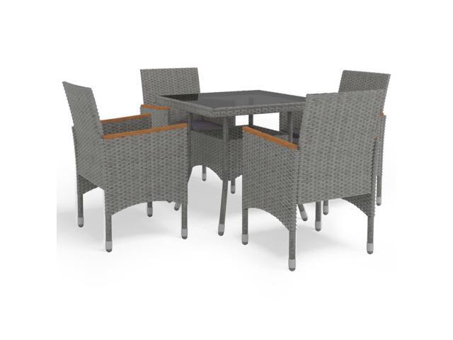 Click here for vidaXL Dining Set Grey  black  brown prices