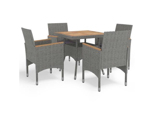 Click here for vidaXL Dining Set Grey and brown prices