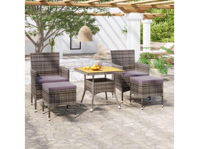 Click here for vidaXL Garden Dining Set Grey prices