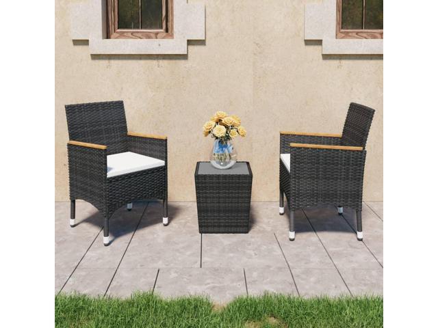 Click here for vidaXL Bistro Set Black  Cream white prices