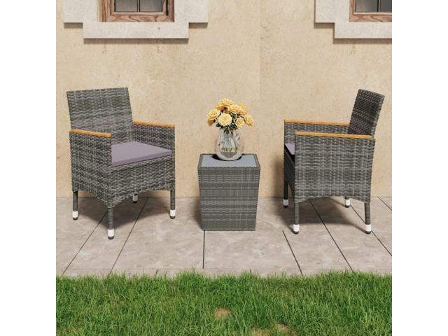 Click here for vidaXL Bistro Set Gray  Dark Gray prices
