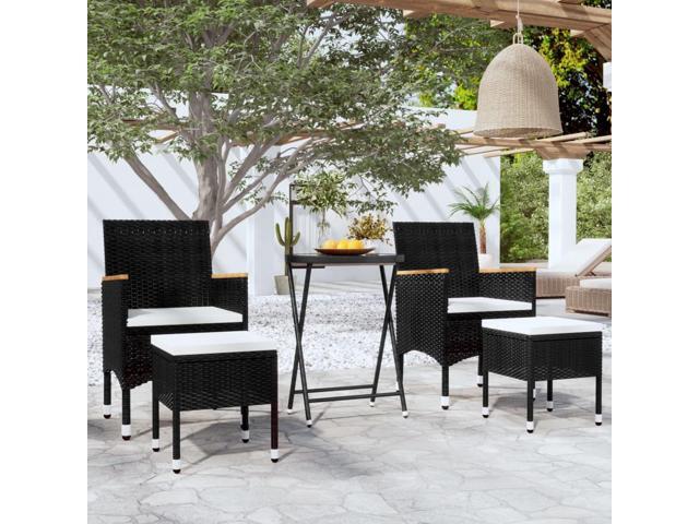Click here for vidaXL Garden Bistro Set Black  Cream prices