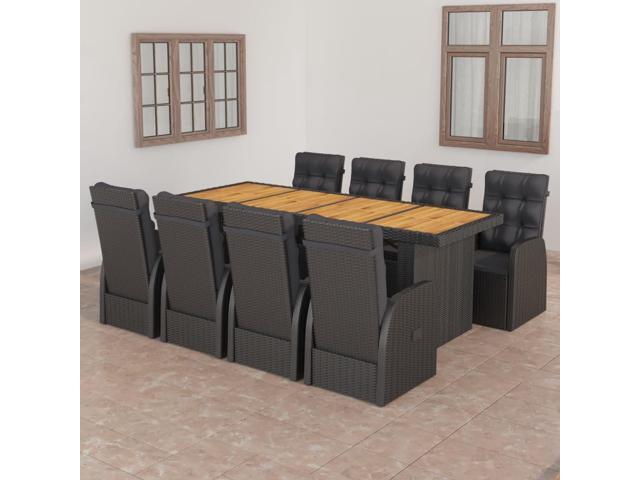 Click here for vidaXL Outdoor Dining Set Black prices