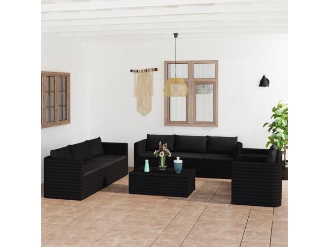 Click here for vidaXL Garden Lounge Set Black prices