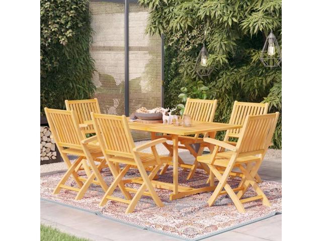 Click here for vidaXL Garden Dining Set Warm Teak Brown prices