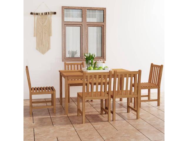 Click here for vidaXL Garden Dining Set Warm Teak Solid Teak Wood... prices