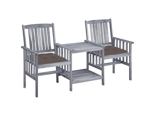 Click here for vidaXL Patio Chair With Tea Table Gray prices