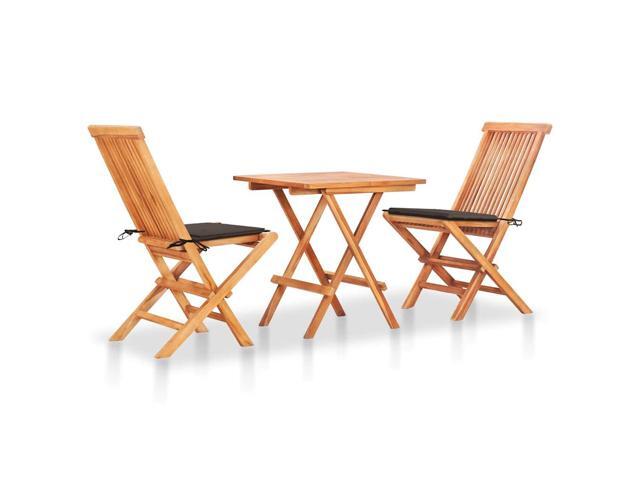 Click here for vidaXL Bistro Set Set of 3 Taupe Fine sanded teak... prices