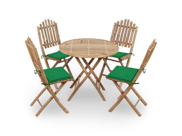 Click here for vidaXL Patio Dining Set Set of 4 Natural bamboo  G... prices