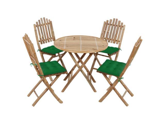 Click here for vidaXL Patio Dining Set Set of 4 Brown  Green Bamb... prices