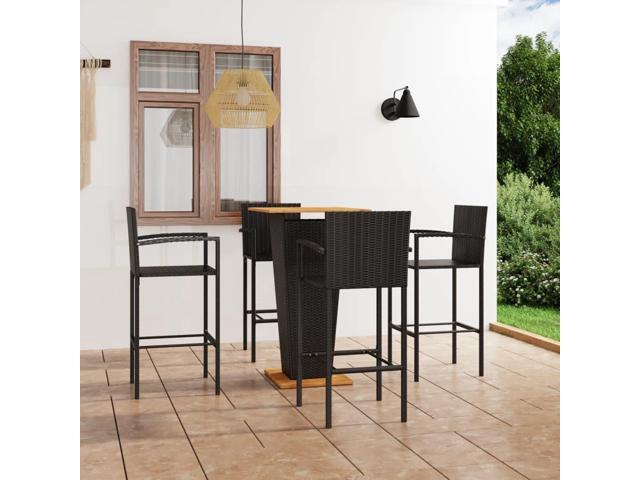 Click here for vidaXL Garden Bar Set Black prices