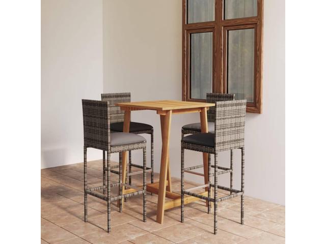 Click here for vidaXL Garden Bar Set Grey prices