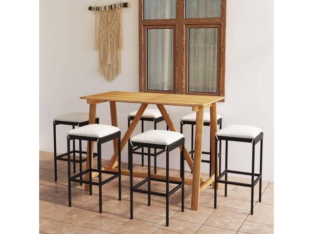 Click here for vidaXL Garden Bar Set Black  Cream prices