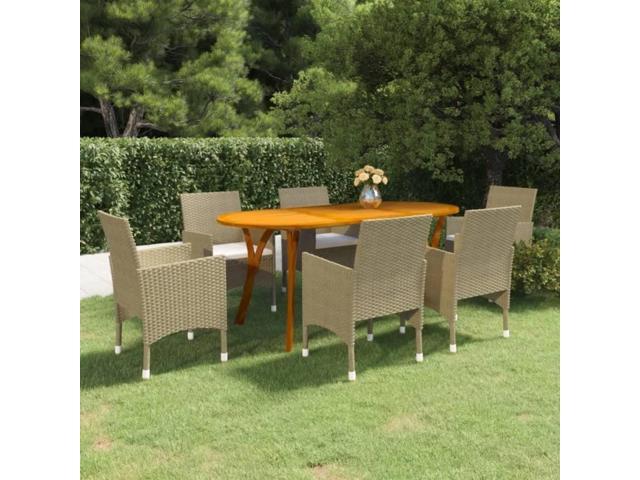 Click here for vidaXL Dining Set Beige  Cream white prices