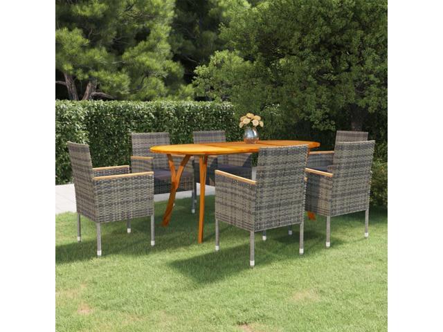 Click here for vidaXL Dining Set Grey  Dark Grey prices