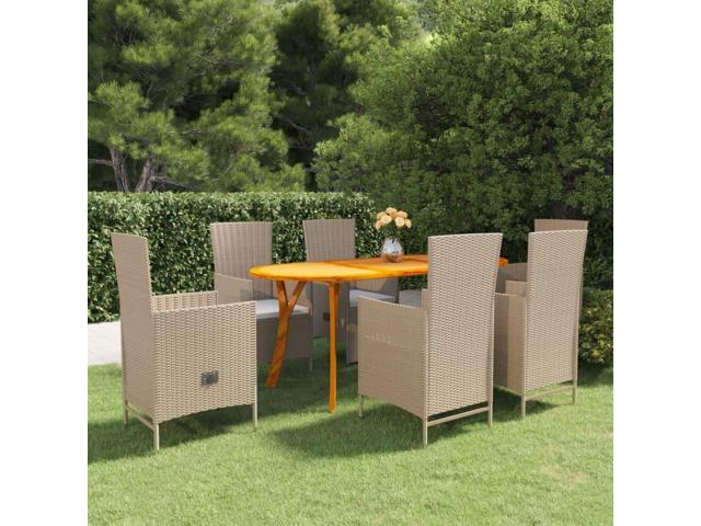 Click here for vidaXL Dining Set Beige  Cream white prices