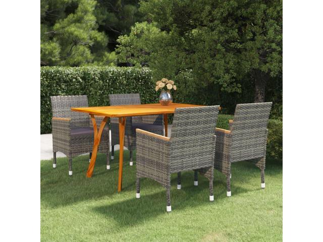 Click here for vidaXL Dining Set Grey  Dark Grey prices