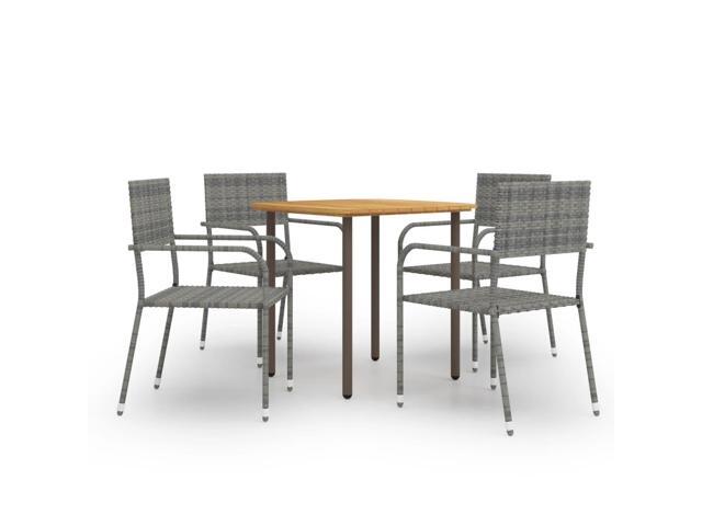 Click here for vidaXL Dining Set Anthracite Solid acacia wood  st... prices