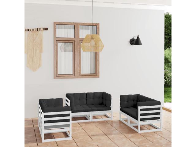 Click here for vidaXL Garden Lounge Set White and Anthracite prices