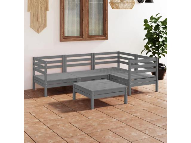 Click here for vidaXL Garden Lounge Set Grey Solid pine wood Stan... prices