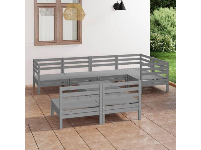 Click here for vidaXL Garden Lounge Set Grey Solid pinewood No de... prices