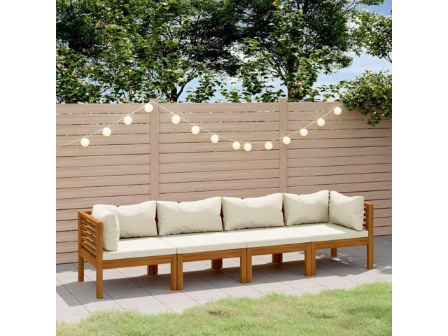 Click here for vidaXL Garden Lounge Set Cream Solid acacia wood w... prices
