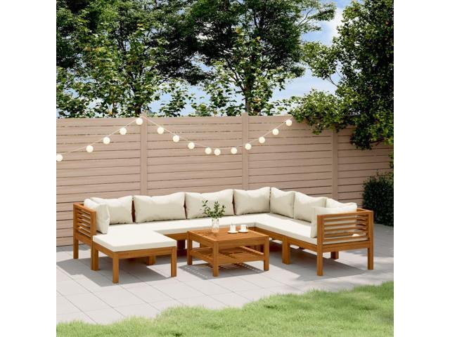 Click here for vidaXL Garden Lounge Set Cream  Natural Wood prices