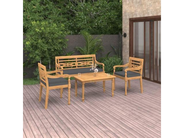 Click here for vidaXL Patio Dining Set Set of 4 Teak Fine sanded... prices
