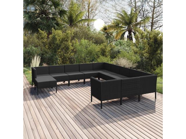 Click here for vidaXL Garden Lounge Set Black prices