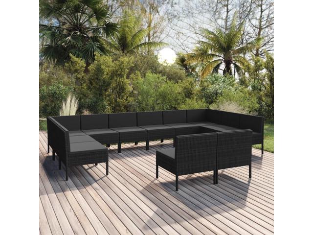 Click here for vidaXL Garden Lounge Set Black prices