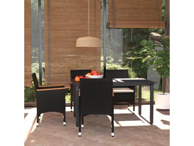 Click here for vidaXL Dining Set Black  Cream White prices