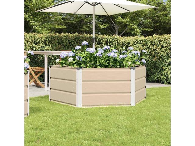 Click here for vidaXL Planter Ivory 50.79 x 50.79 x 17.72 in Stee... prices