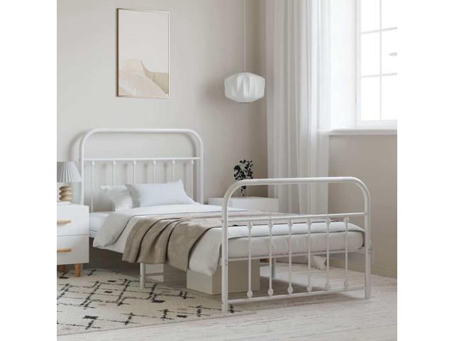 Click here for vidaXL 12 Inch Twin XL Metal Bed Frame with Headbo... prices