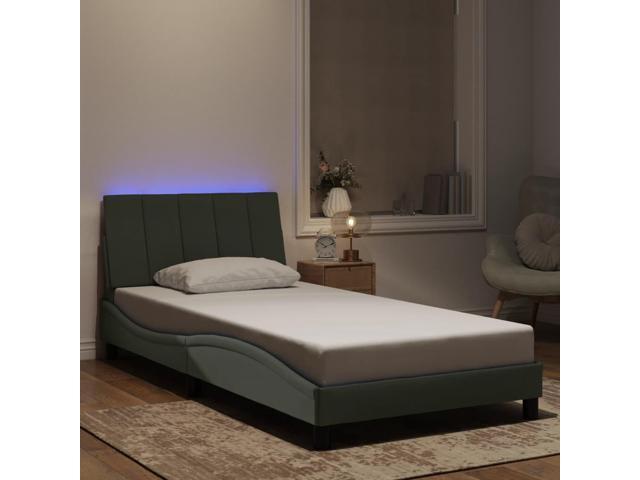 Click here for vidaXL Bed Frame with LED without Mattress Hanko L... prices