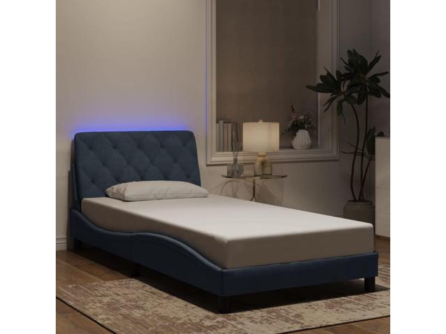Click here for vidaXL Bed Frame with LED without Mattress Dark Gr... prices